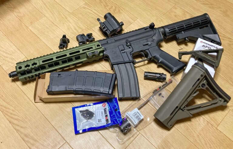 MWSを使ってFBIが使用するグリーンのパーツが特徴的なM4 HRT仕様のSBRを作ってみた。 - ミッコーブログ